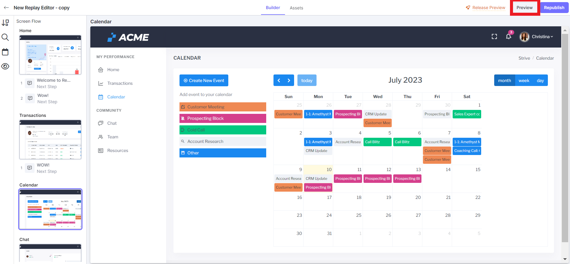 New Replay Editor- Preview Screens – Reprise