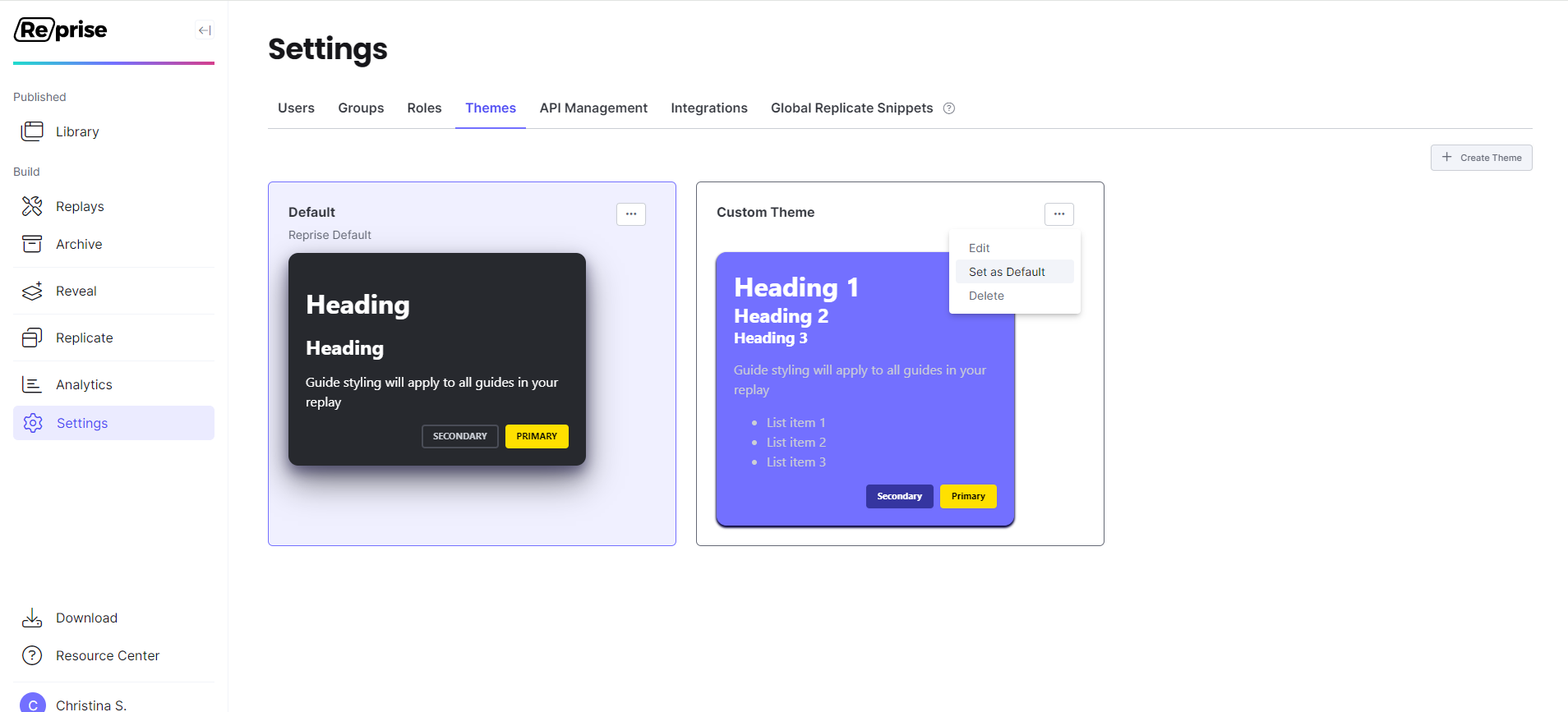 New Replay Editor- Guide Themes – Reprise