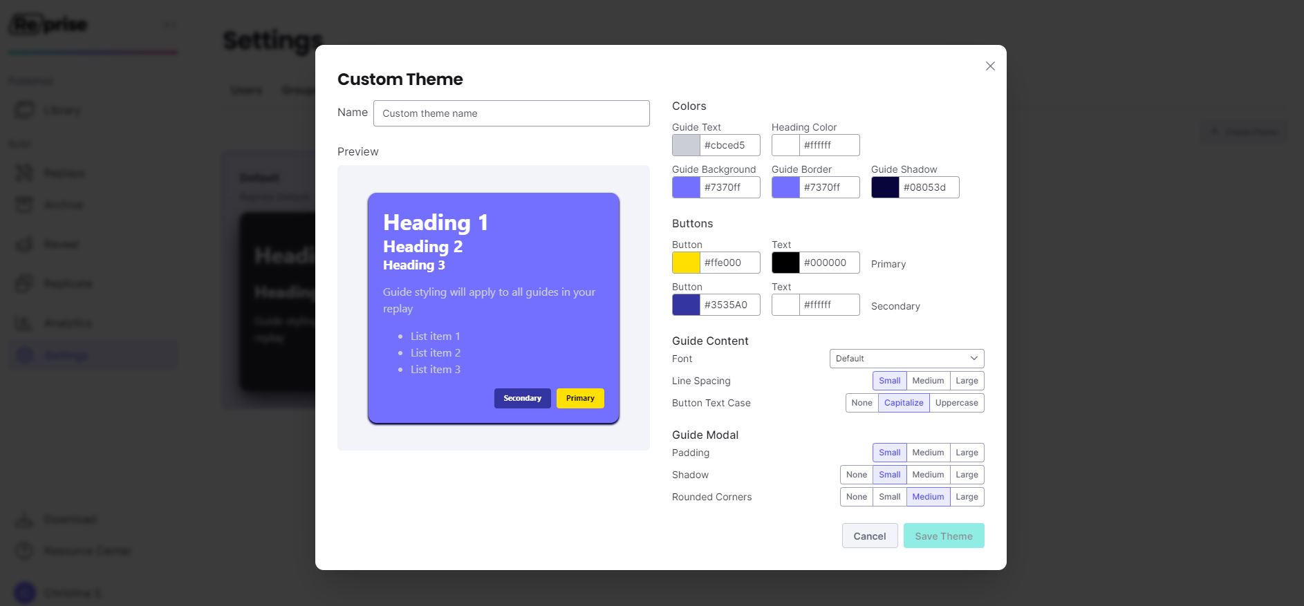New Replay Editor- Guide Themes – Reprise