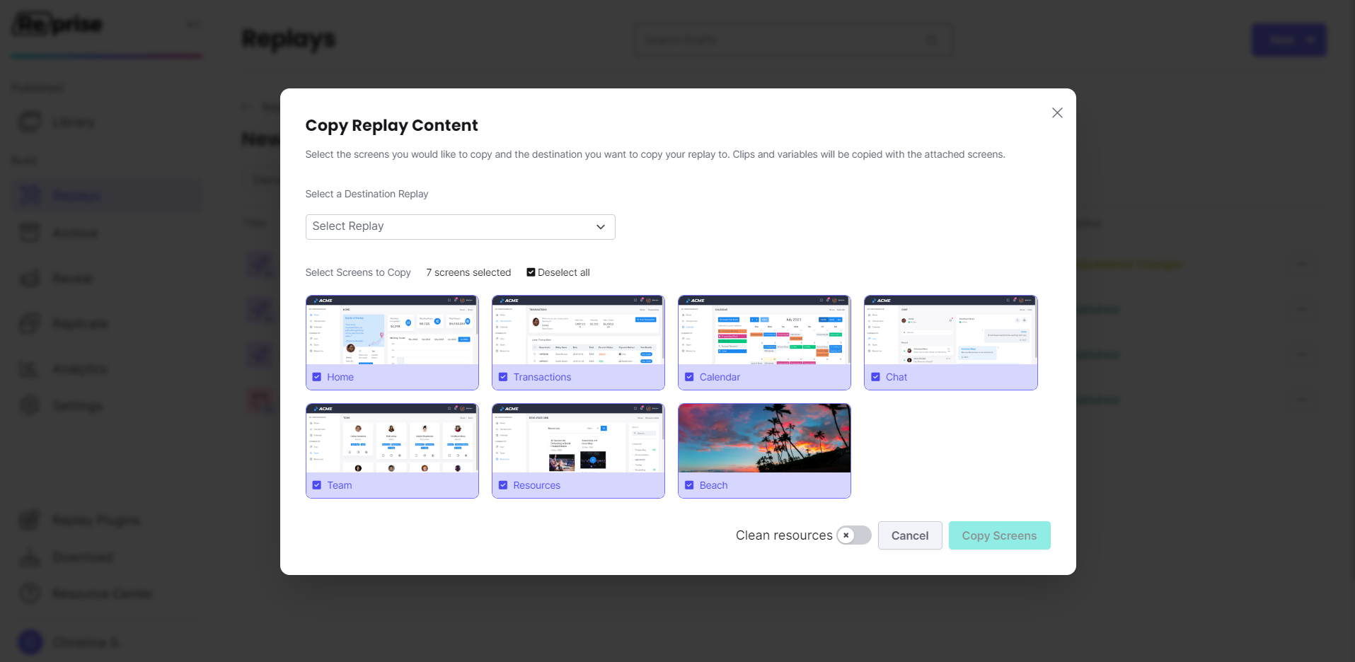 New Replay Editor- Copy Into – Reprise