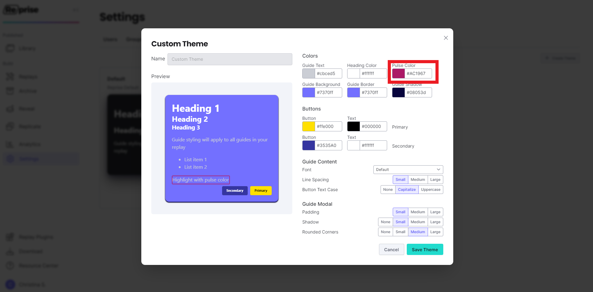 New Replay Editor- Guide Themes – Reprise