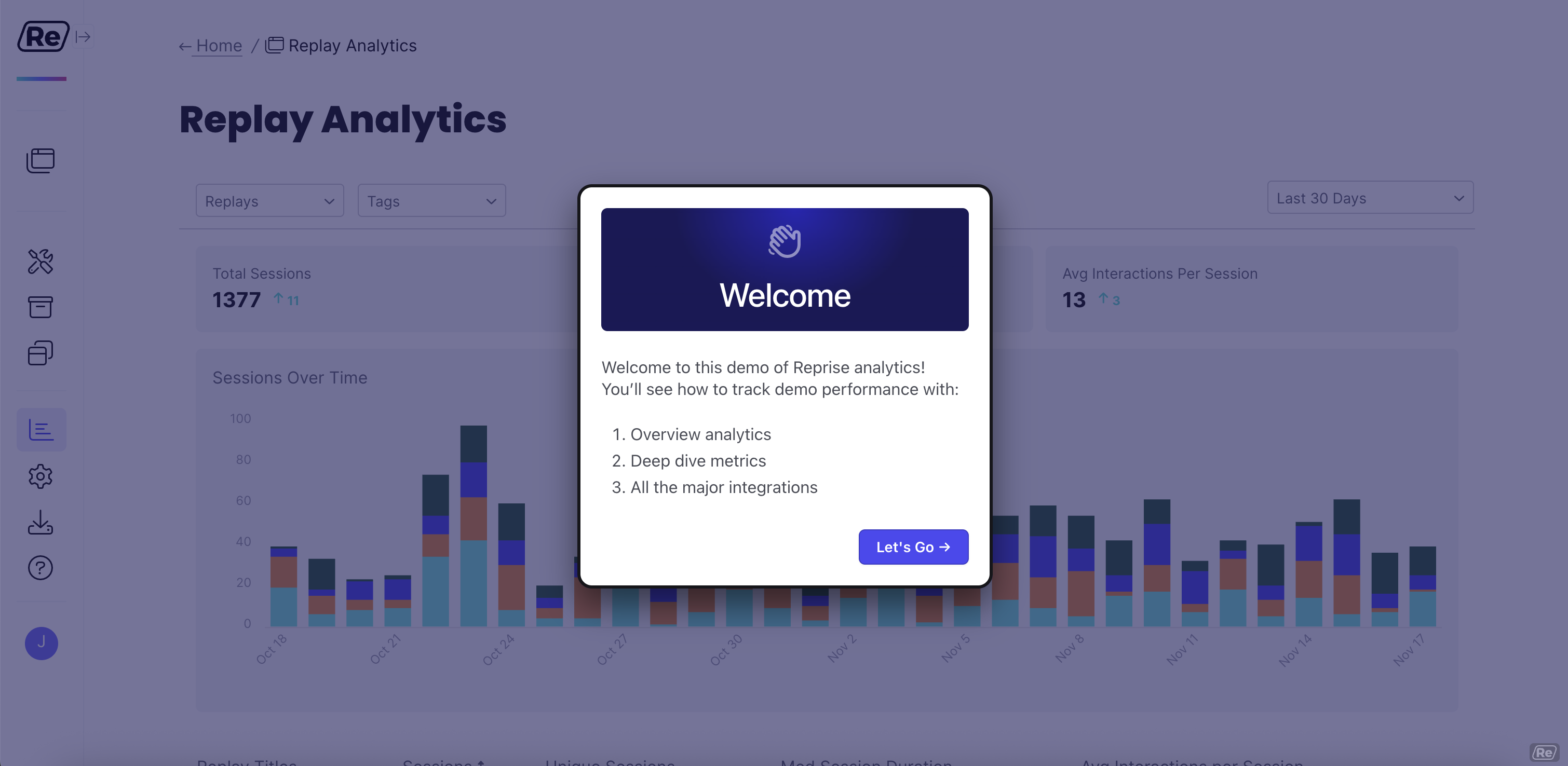 Reprise Analytics Demo – Reprise